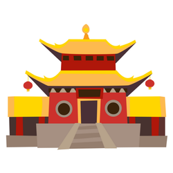 Shaolin Temple Icon China Cartoon Sticker