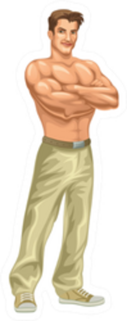 Strong Man Standing Sticker