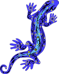 Purple Textured Lizard Sticker