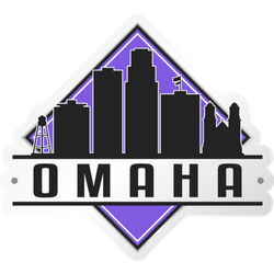 Omaha, Nebraska, Usa Skyline Logo Sticker