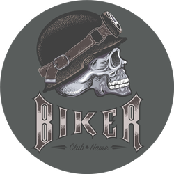 Skull Biker Helmet Sticker