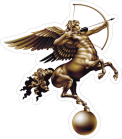 Bronze Centaur With Wings Sticker