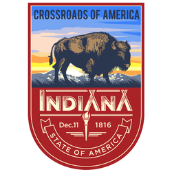 Indiana State Emblem of Indiana Sticker