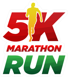 5k Marathon Running Logo