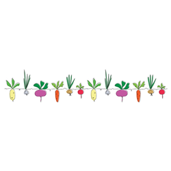 сolorful Garden Vegetables In One Continuous Line Drawing Sticker
