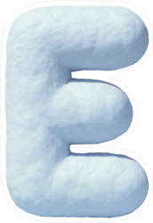 Snow Font Letter Sticker
