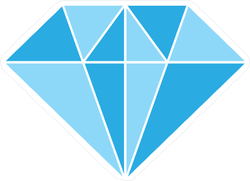 Beautiful Blue Diamond Sticker