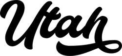 Utah Calligraphy Text Sticker
