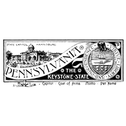 The State Banner Of Pennsylvania The Keystone State Sticker