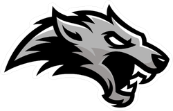 Grey Wolf Mascot Sticker