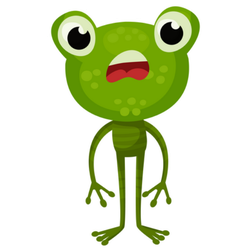 Cartoon Surprised Frog Sticker