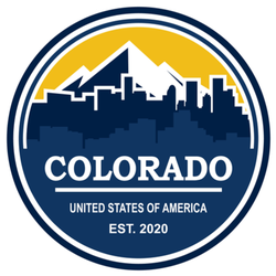 Circle Colorado United States Of America Sticker