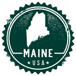 Vintage Maine Usa State Stamp Sticker