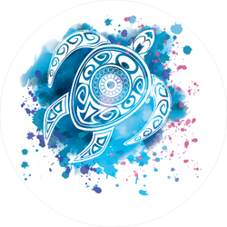 Watercolor Tribal Turtle Sticker