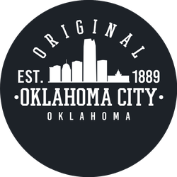 Oklahoma City Skyline Illustration Sticker