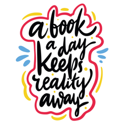 A Book A Day Keeps Reality Away Reading Sticker
