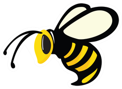 Angry Bee Sticker