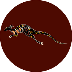 Kangaroo Aboriginal Art Australia Sticker