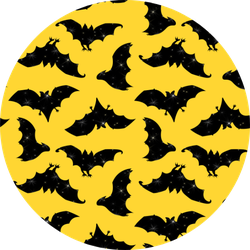 Pattern Black Vintage Bat Sticker