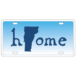 Vermont State License Plate Home Sticker