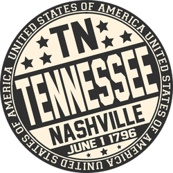 Decorative Tennessee Stamp Sticker