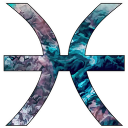 Abstract Fish Symbol Pisces Sticker