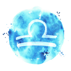 Abstract Illustration Blue Libra Sticker