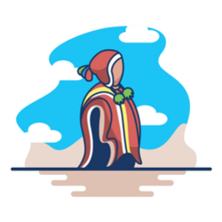 Abstract Illustration Of Peruvian Man Sticker