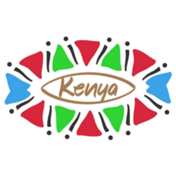 Abstract Kenya Lettering Logo Sticker