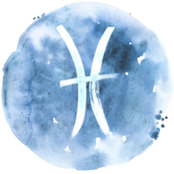 Abstract Painted Zodiac Sign Pisces Sticker
