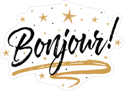 Bonjour Star Sticker