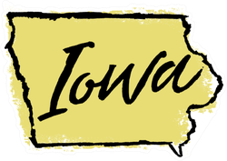 Hand Drawn Iowa State Sticker