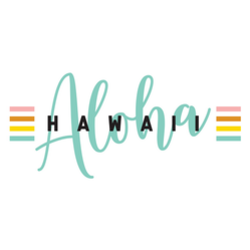 Aloha Hawaii Colorful Typography Sticker