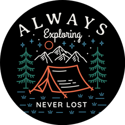 Always Exploring Never Lost Travel Sticker