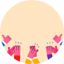 Approval, Thumbs Up, Clapping Concept Sticker