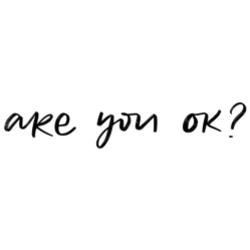 Are You Ok? Hand Lettering Sticker