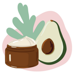 Avocado Face Cream Concept Sticker