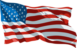 Rippling USA Flag Sticker