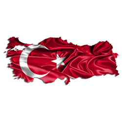 Flag Map Of Turkey Country Sticker