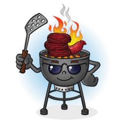 Barbecue Grill Cartoon Sticker