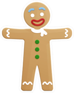 Happy Gingerbread Man Sticker