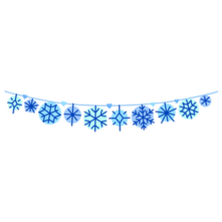 Beautiful Winter Snowflakes Garland Sticker
