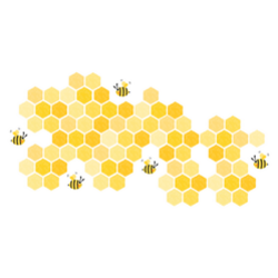 Bee Hive, Abstract Honeycombs Sticker