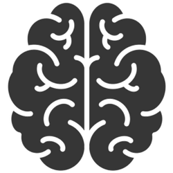 Bold Brain Icon Sticker