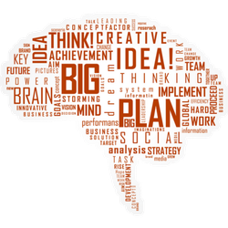 Brain Typography Art Sticker