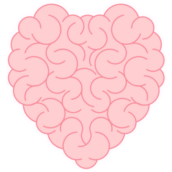 Brain Vs Heart Concept Sticker