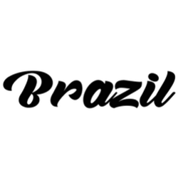 Brazil Lettering Sticker