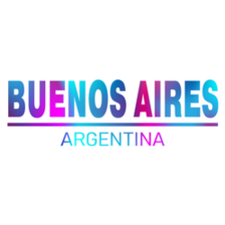 Buenos Aires Colorful Typography Sticker