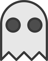 Gray Halloween Ghost Sticker
