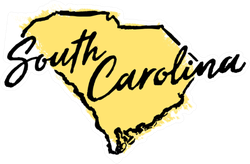 Hand Drawn South Carolina State Sticker
